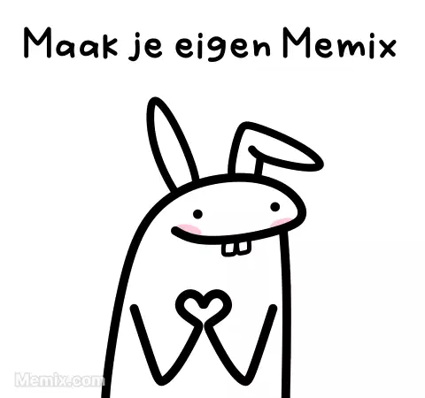 Flork Bunny Heart Meme, GIF - Share with Memix