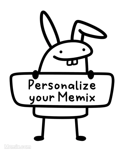 Flork Bunny Sign Meme, GIF - Share with Memix